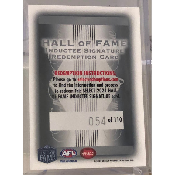 2024 AFL LEGACY Ultimate Dean Cox HoF Inductee Signature Redemption 05 ...