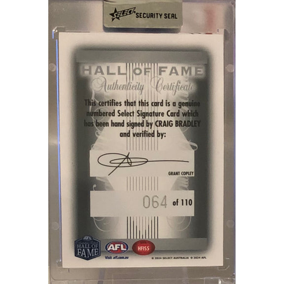 2024 AFL LEGACY Ultimate Craig Bradley HoF Inductee Signature Redempti ...