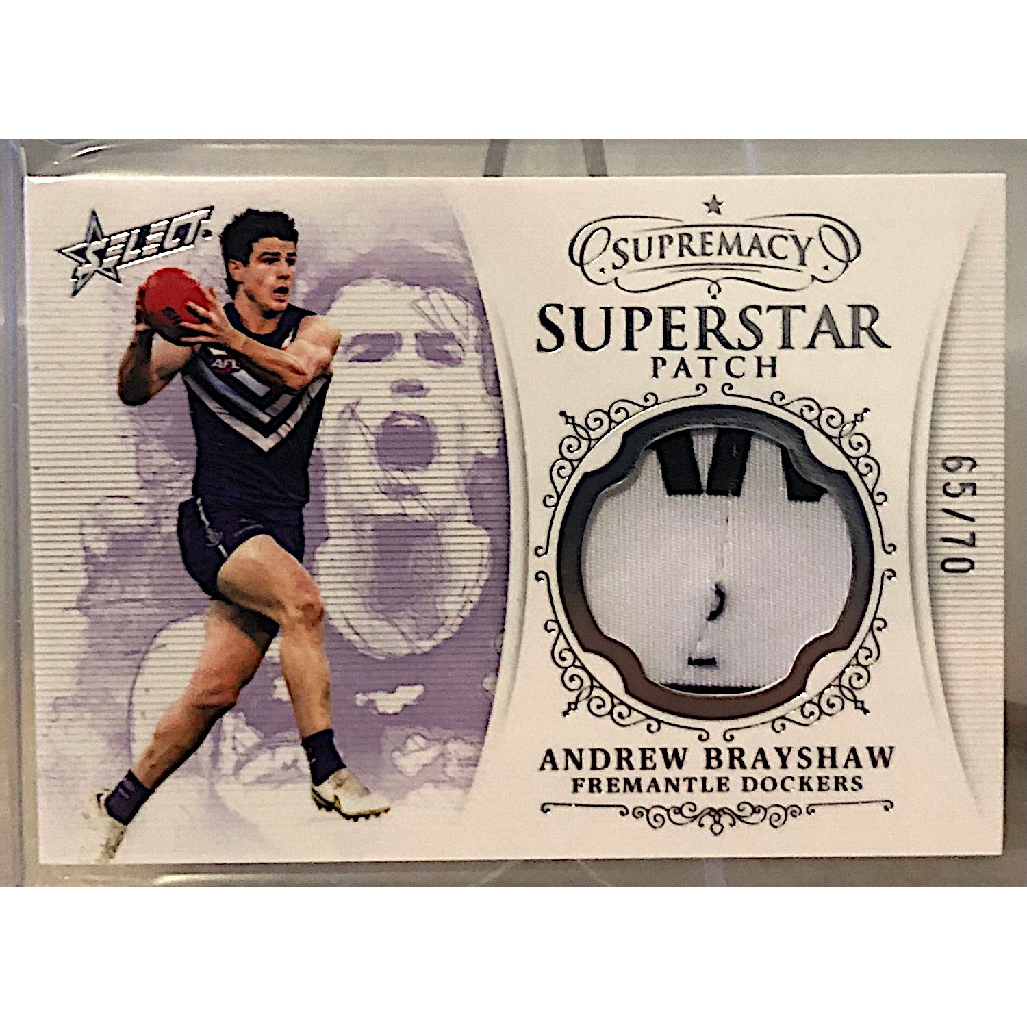 2024 SELECT AFL SUPREMACY Superstar Patch Andrew Brayshaw 65/70 ...