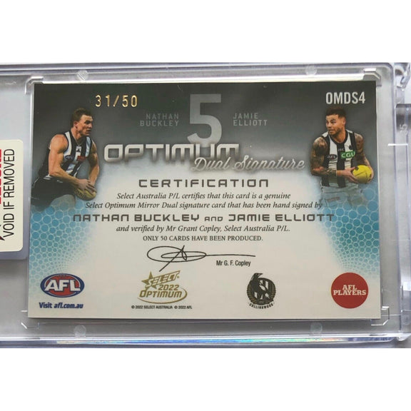 2022 SELECT OPTIMUM Dual Mirror Signature Nathan Buckley / Jamie Ellio ...