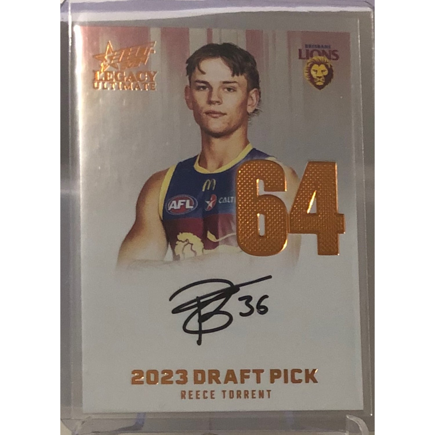 2024 AFL LEGACY Ultimate Reece Torrent Copper DPS Brisbane Lions 038/1 ...